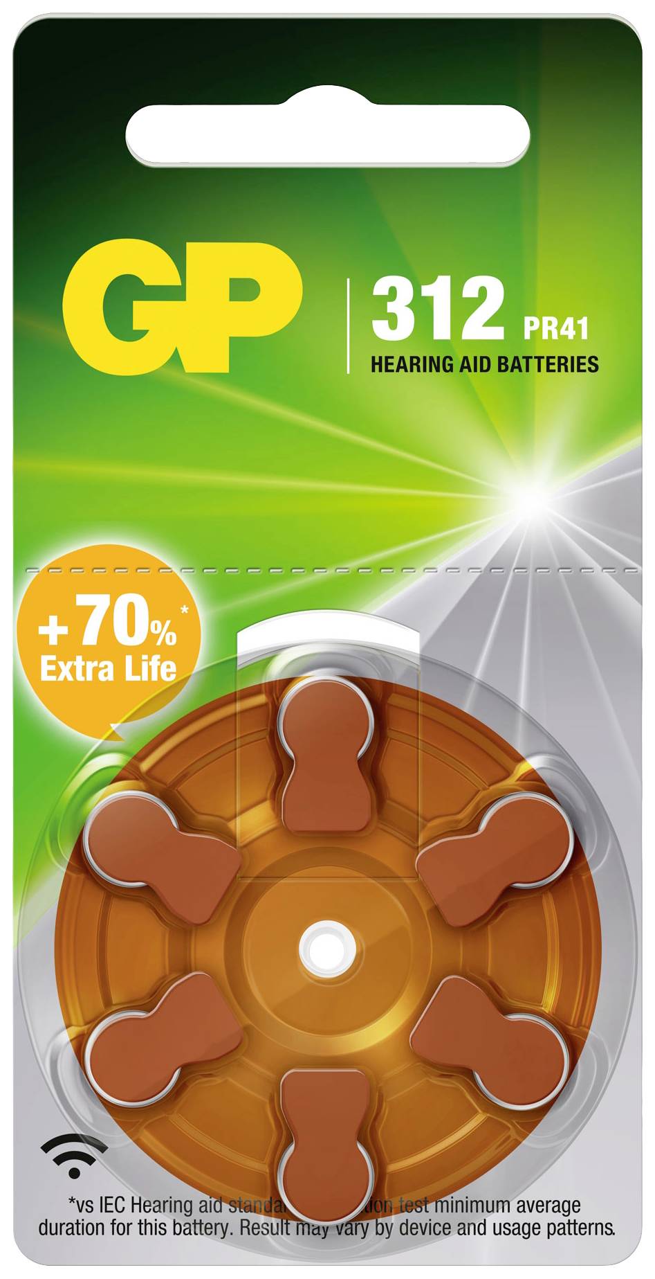 GP PR41 baterija za slušni aparat cink-vazduh 1,4 V ZA 312 pak. 6 kom.