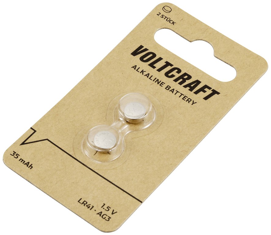 VOLTCRAFT dugmasta baterija alkalna 1,5 V 35 mAh LR 41 (⌀ x V) 7,9 mm x 3,5 mm