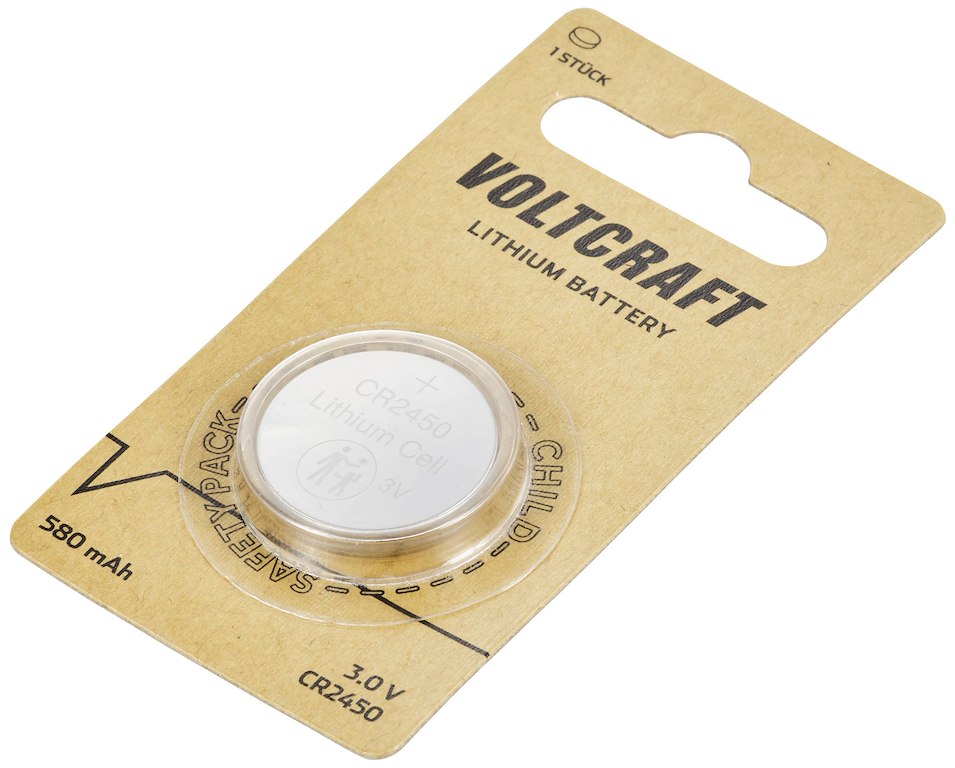 VOLTCRAFT dugmasta baterija litijumska 3 V 580 mAh CR 2450