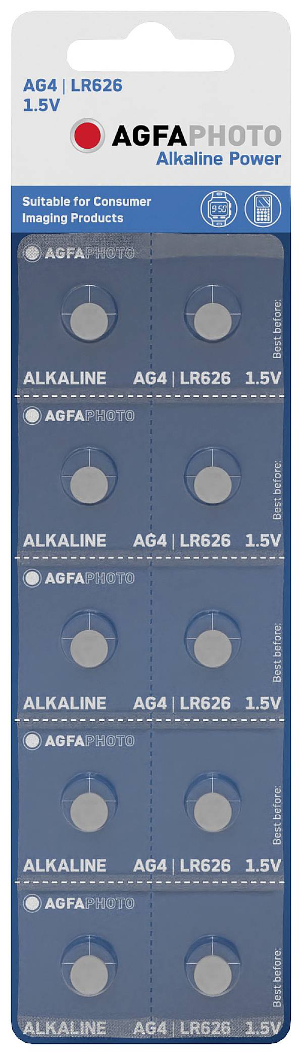 AgfaPhoto dugmasta baterija alkalna 1,5 V LR 66 pak. 10 kom.