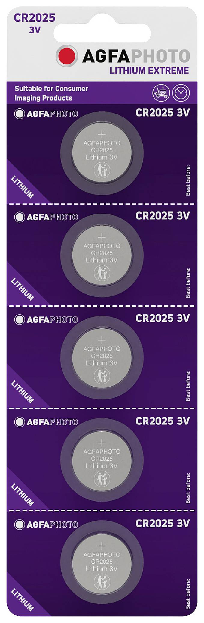 AgfaPhoto dugmasta baterija litijumska 3 V CR 2025 pak. 5 kom.