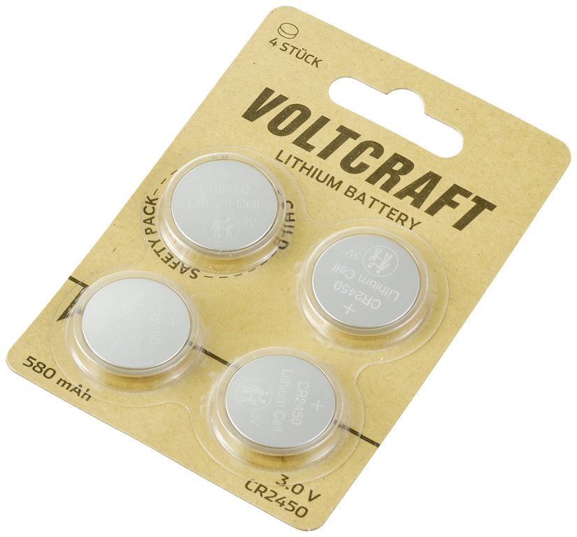 VOLTCRAFT CR2450 dugmasta baterija litijumska 3 V 580 mAh CR 2450