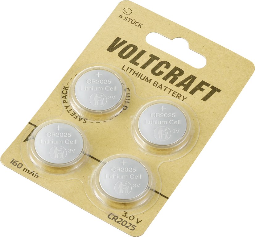 VOLTCRAFT LM2025 dugmasta baterija litijumska 3 V 160 mAh CR 2025 (⌀ x V) 20 mm x 2,5 mm