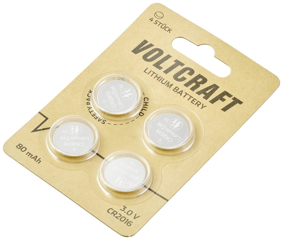 VOLTCRAFT LM2016 dugmasta baterija litijumska 3 V 80 mAh CR 2016