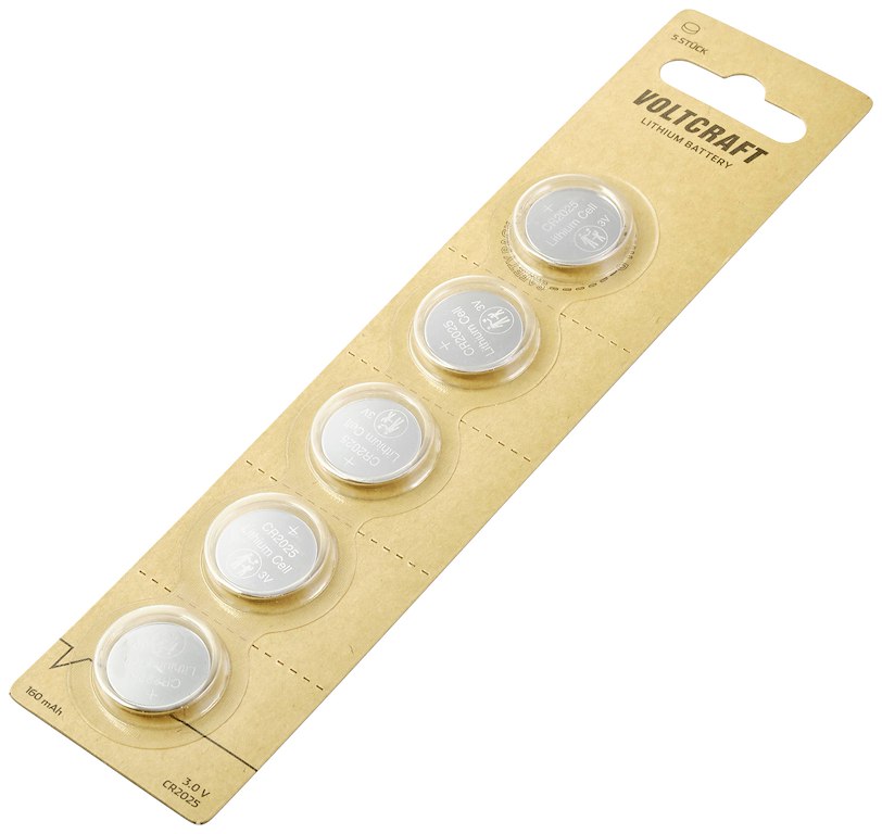 VOLTCRAFT LM2025 dugmasta baterija litijumska 3 V 160 mAh CR 2025