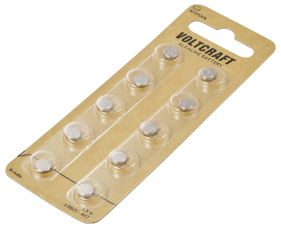 VOLTCRAFT dugmasta baterija alkalna 6 mAh LR 621 pak. 10 kom.
