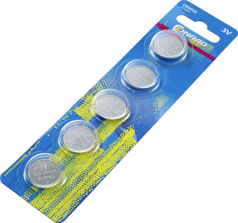 Conrad energy dugmasta baterija litijumska 3 V 80 mAh CR 2016