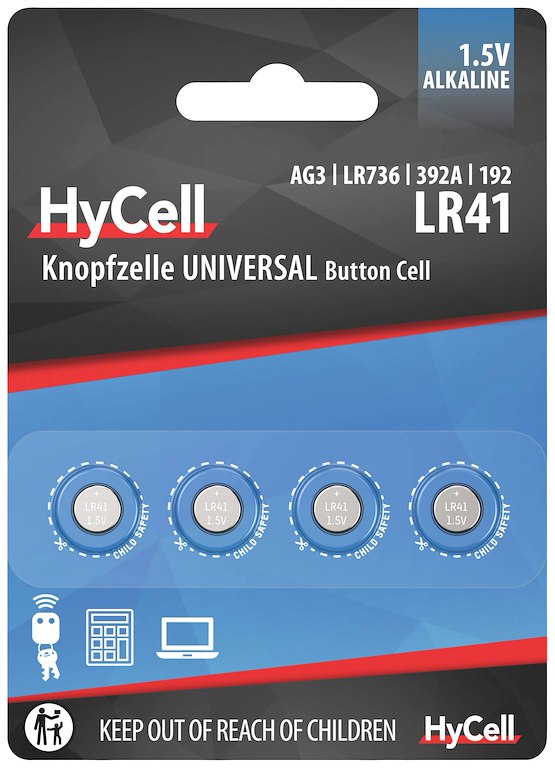 LR dugmasta baterija alkalna 1,5 V 30 mAh LR 41
