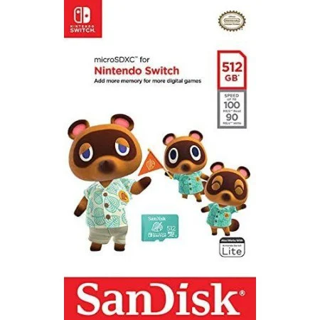 SanDisk SDXC 512GB micro 100MB/s R, 90MB/s W for Ninetendo Switch