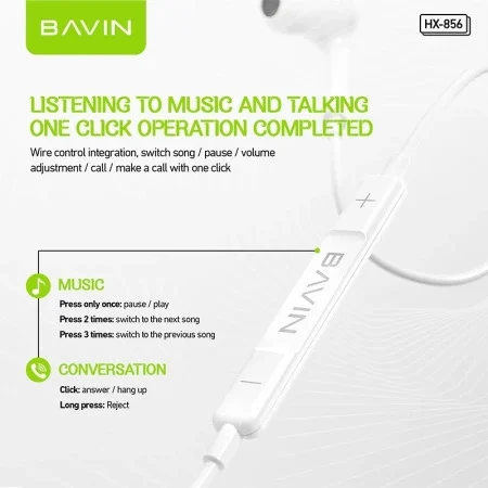 Bavin slušalice lightning bela ( 90204 )