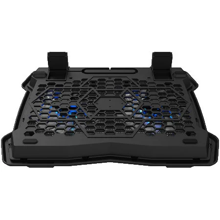 Canyon cooling stand dual-fan with 2x2.0 USB hub, support up to 10"-15.6" laptop, ABS plastic and iron, Fans dimension:125*125*15mm(2pcs),