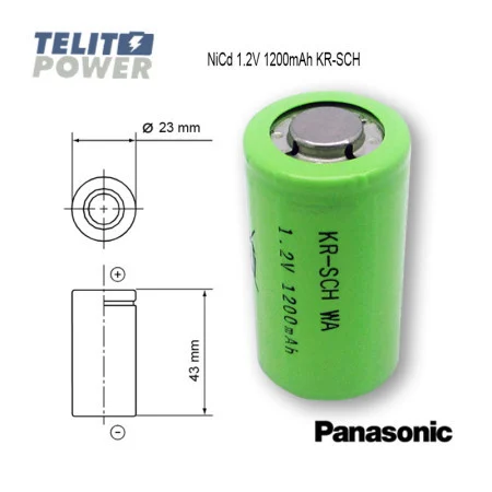 Panasonic NiCd SC 1.2V 1200mAh KR-SCH 1.2 visoko temperaturna ćeilja cadnica ( 2057 )
