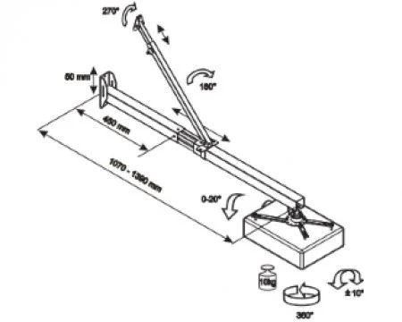 Vega WMC 39-140 zidni nosač za Short Trough projektor