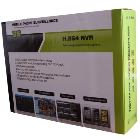 Eule NVR IP Snimač 8 kanala H.264 HD NVR, 720p - DVR-IP8