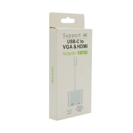 Adapter type c na hdmi + vga beli ( AD506 )