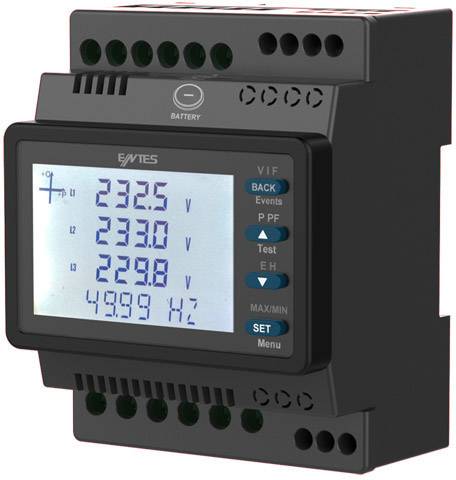 ENTES MPR-27S-23 digitalni merni instrument za DIN šinu 230 V DC/AC LCD