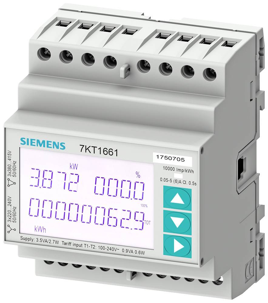 Siemens 7KT1672 merni instrument prividna snaga, aktivna snaga, reaktivna snaga 5 A 240 V/DC