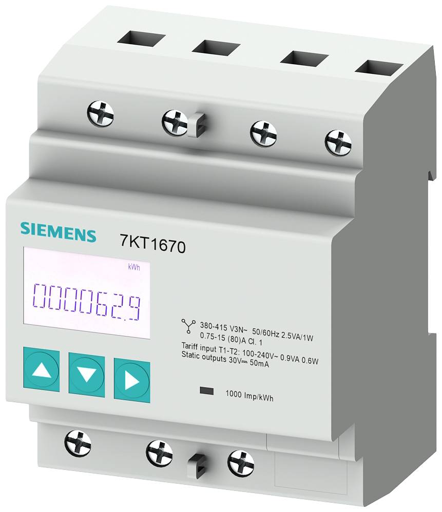 Siemens 7KT1668 merni instrument prividna snaga, aktivna snaga, reaktivna snaga 80 A 240 V/DC