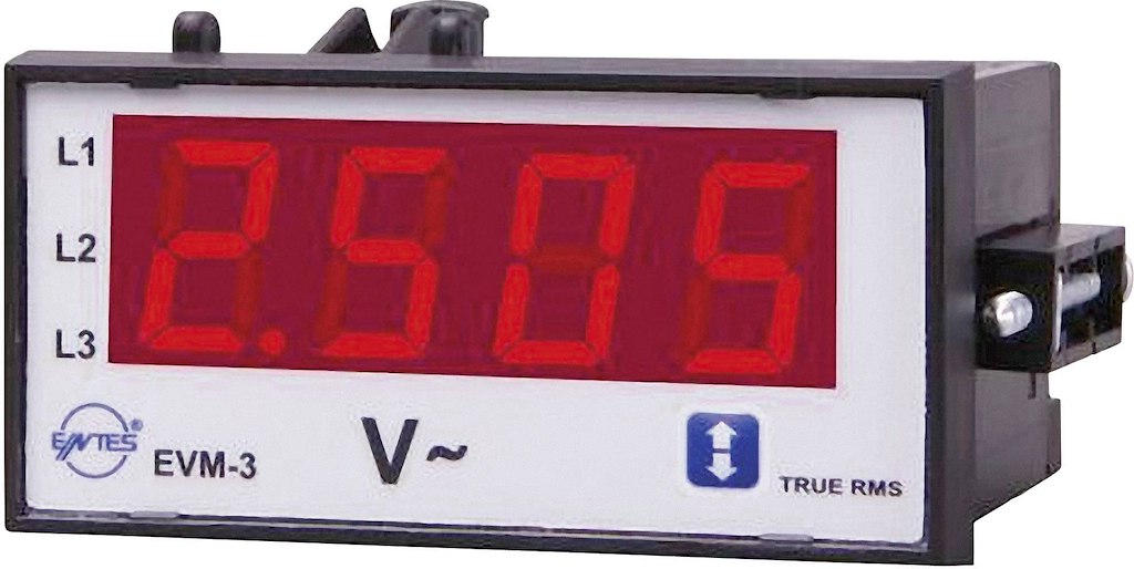 ENTES EVM-3-48 digitalni ugradni merni instrument napon AC, napon LCD