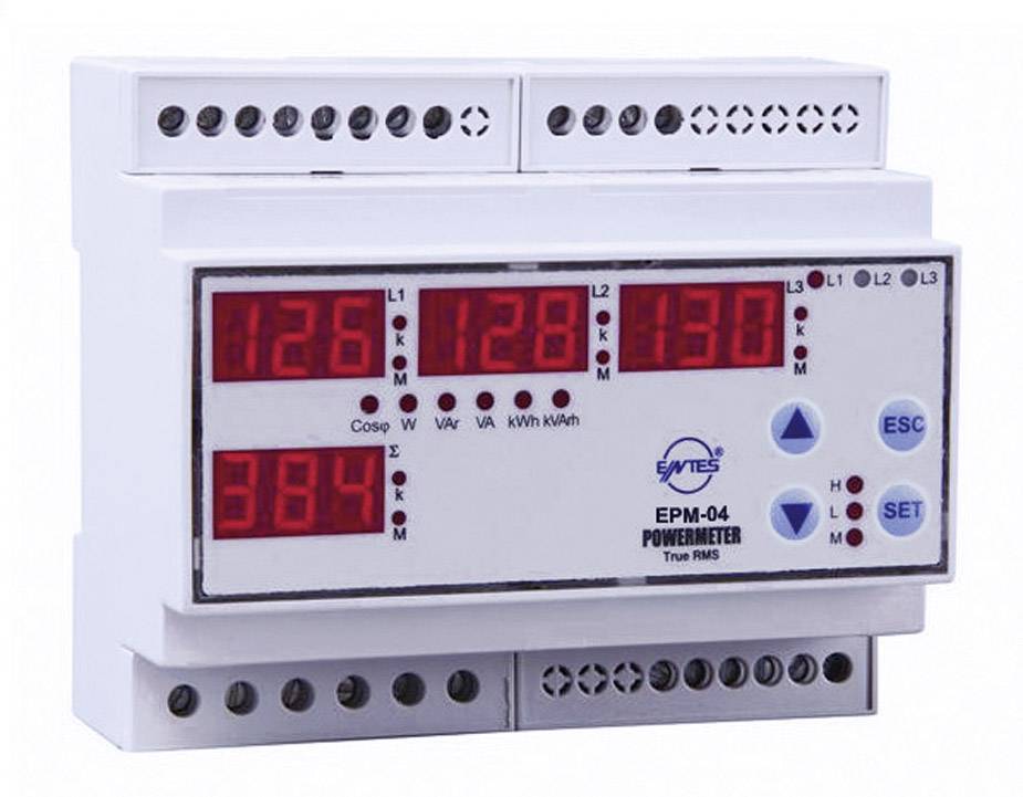 ENTES EPM-04CS-DIN digitalni ugradni merni instrument napon AC, struja AC, frekvencija, napon, struja LCD