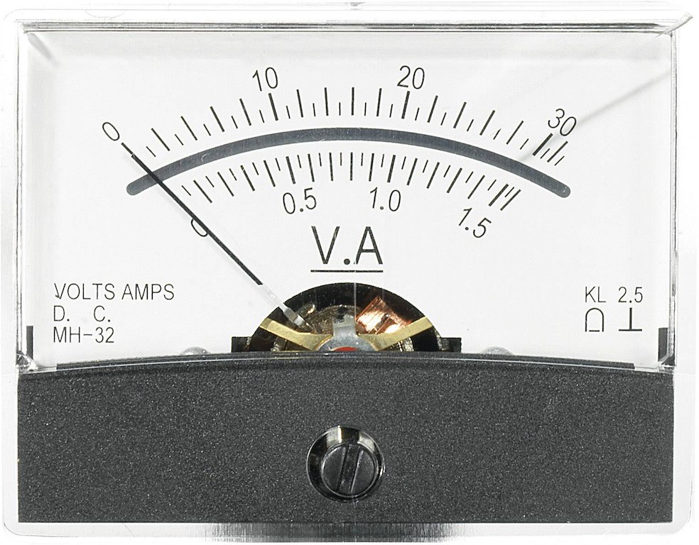 VOLTCRAFT AM-60X46/30V/1,5A/DC analogni ugradni merni instrument napon DC, struja DC 30 V, 1,5 A