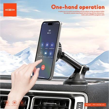 Moxom mx-vs136 wireless 15w crni Drzac za mobilni telefon ( D2097 )