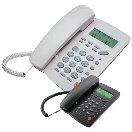 MeanIT Telefon stoni, LCD zaslon, ID broja, handsfree, beli - ST-300 White