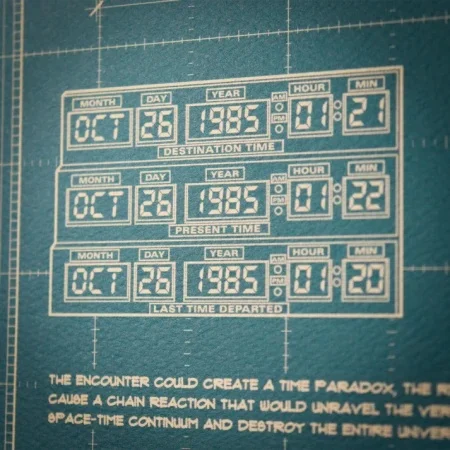 Fanattik Back to the Future Time Machine Blueprint Art Print ( 070957 )