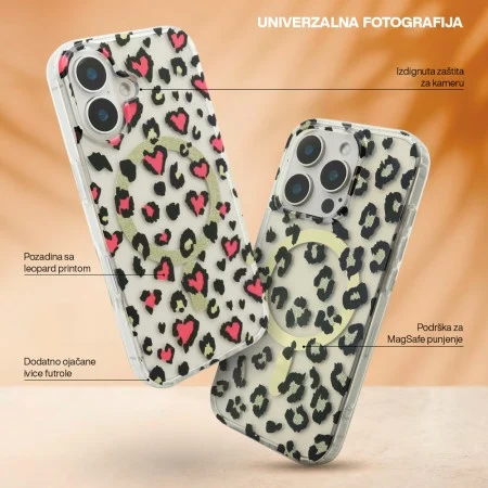 Futrola leopard magsafe za iphone 16 pro max (6.9) roze ( F120804 )