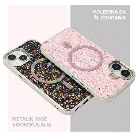 Futrole glam glow magsafe za iphone 16 pro (6.3) crna ( F121184 )