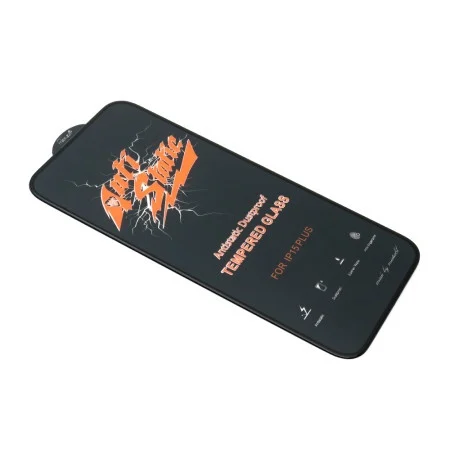 Folija za zastitu ekrana glass antistatic za iphone 15 plus (6.7)/iphone 16 plus (6.7) crna ( FL10830 )