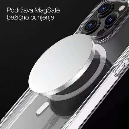 Futrola standard magsafe za iphone 13 pro max (6.7) providna (bela) ( F107362 )