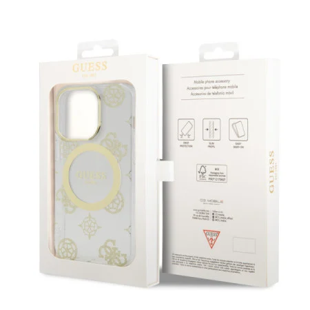 Guess futrola za iPhone 14 pro glitter peony gold MagSafe ( GUHMP14LHMPGST )