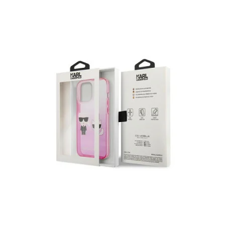 Karl Lagerfeld futrola za iPhone 13 pro pink karl & choupette head gradient ( GSM114868 )
