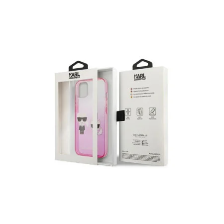 Karl Lagerfeld futrola za iPhone 13 pink karl & choupette head gradient ( GSM114867 )