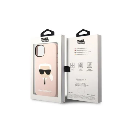 Karl Lagerfeld futrola za iPhone 14 pink karl head ( GSM167628 )