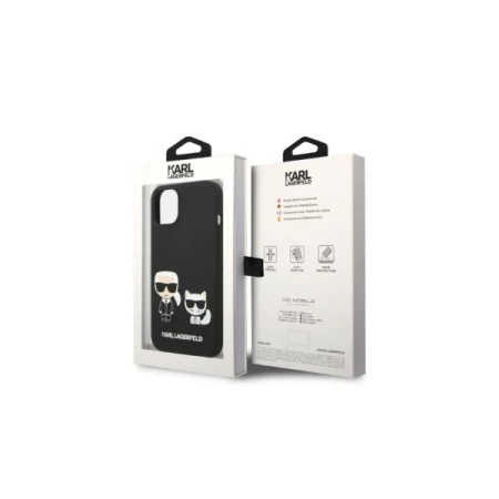 Karl Lagerfeld Futrola za iPhone 14 Black MagSafe Liquid Silicone Karl & Choupette ( GSM168039 )