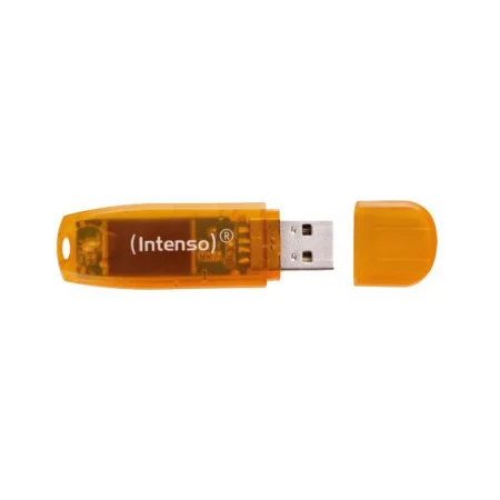 Intenso USB flash drive 64GB Hi-Speed USB 2.0, rainbow line, orange - USB2.0-64GB/rainbow