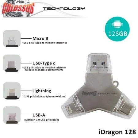 Colossus Multi USB i dragon 4u1 u016a 128GB ( 8606012416130 )