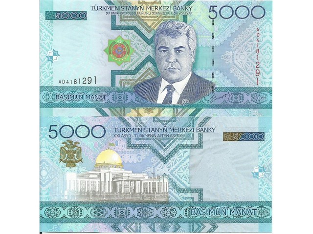 TURKMENISTAN 5000 manat 2005 UNC