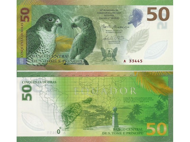 Sao Tome e Principe 50 dobras 2025 UNC Polimer