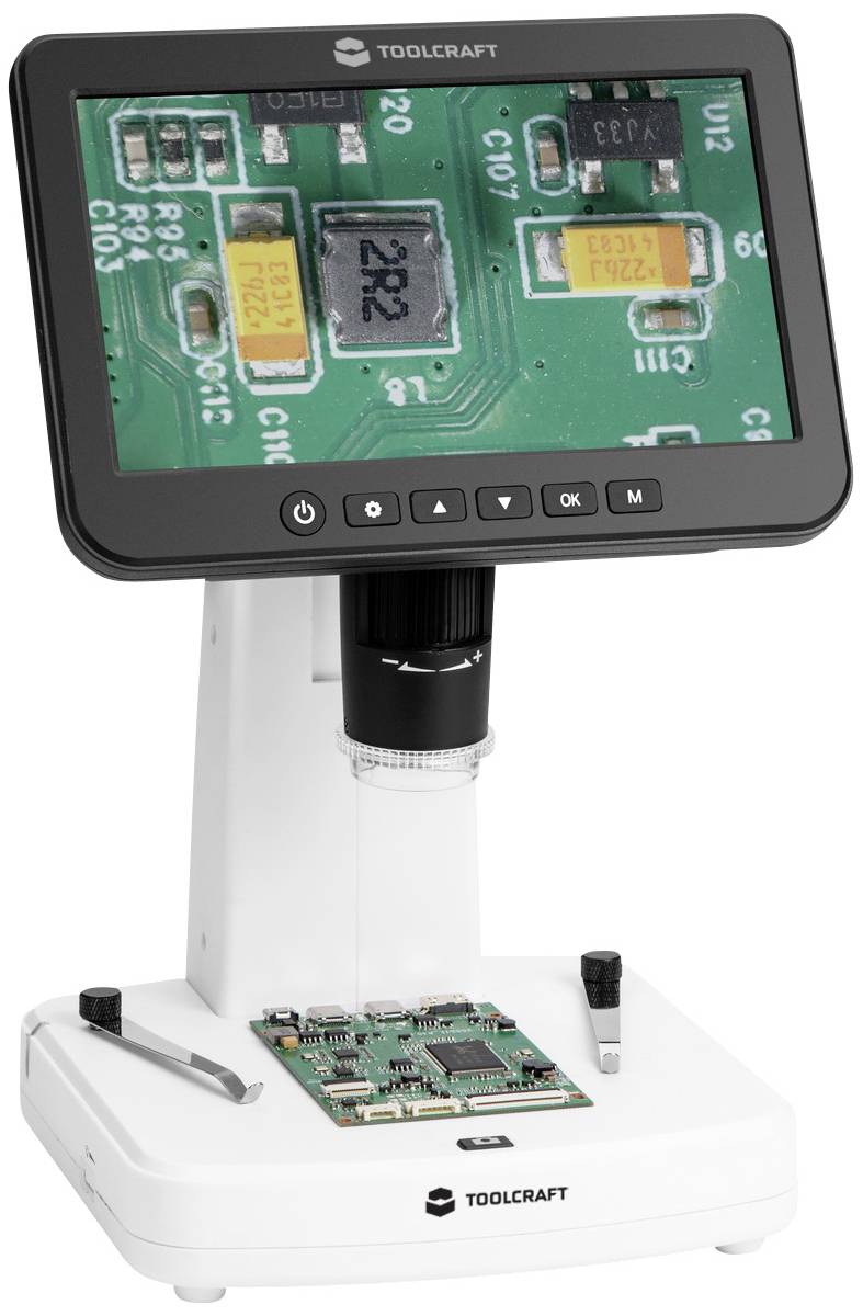 TOOLCRAFT TO-9407067 digitalni mikroskop 20–300x, propuštena i odbijena svetlost