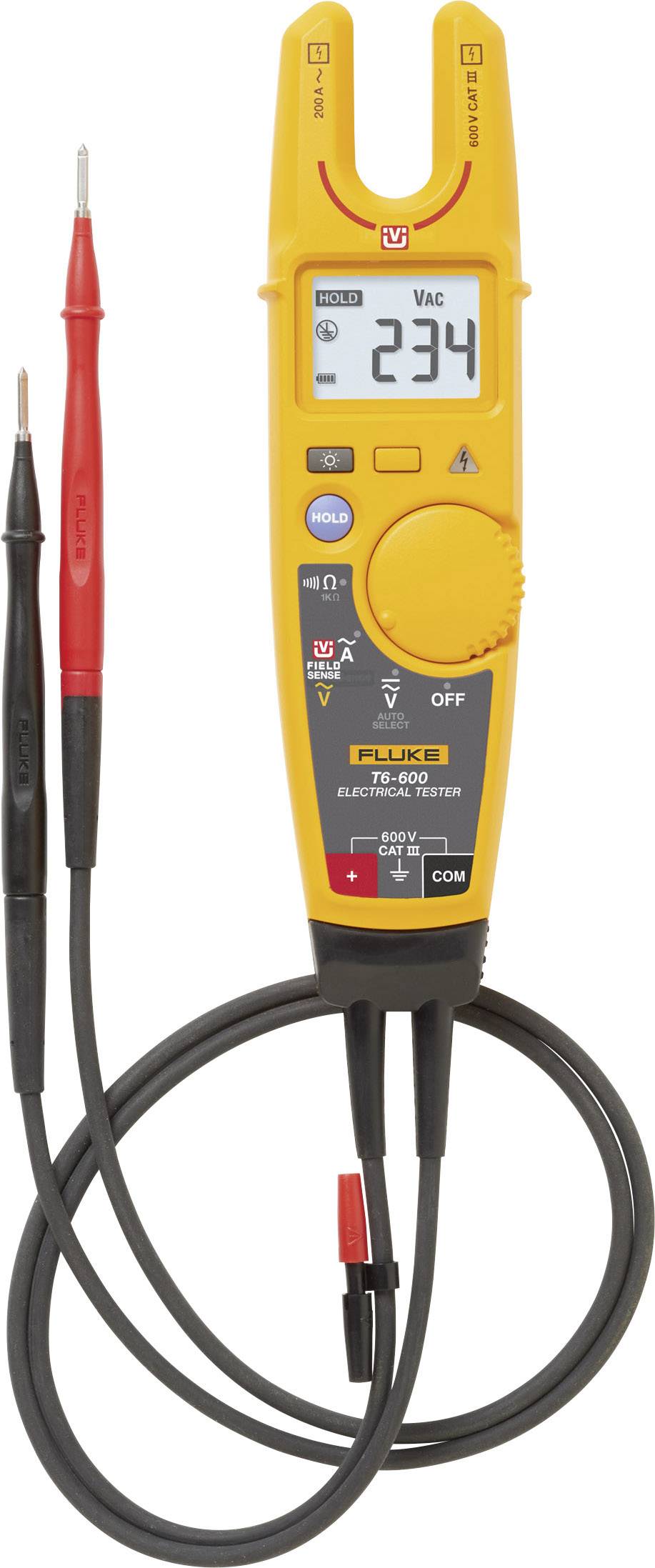 Fluke T6-600/EU električni tester napona i struje CAT III 600 V, otvor čeljusti 17,8 mm