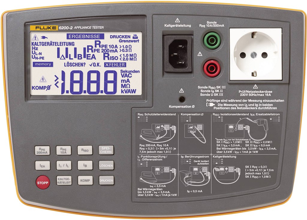Fluke 6200-2 tester prenosnih električnih uređaja CAT II 300 V