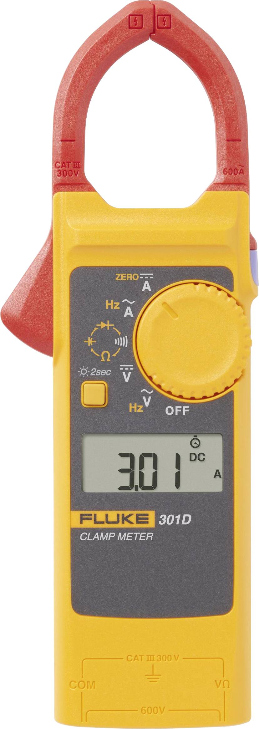 Fluke 301D/EUR strujna klešta CAT III 300 V, do 600 A, otvor čeljusti 34 mm