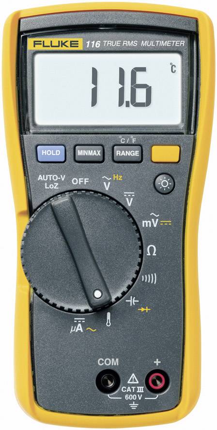 Fluke 116 ručni multimetar True RMS, CAT III 600 V