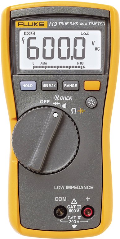 Fluke 113 ručni multimetar True RMS, CAT III 600 V