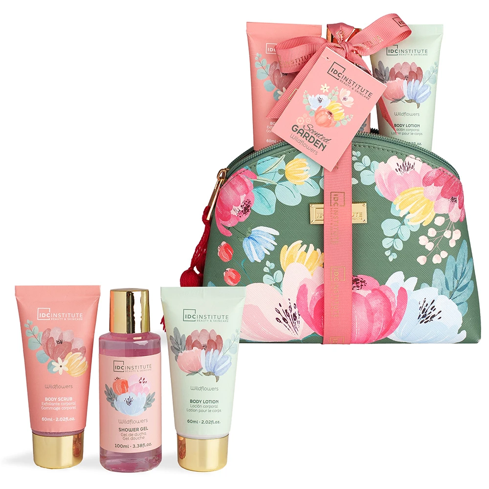 IDC Institute Scented Garden set za negu tela sa neseserom, 3/1