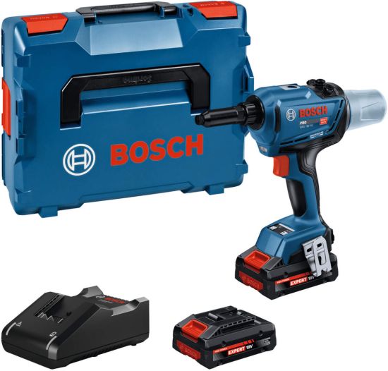Akumulatorski pištolj za pop nitne Bosch Pro GRG18V-16; 2 x EXBA18V-40 u L-BOXX koferu (06019K5004)