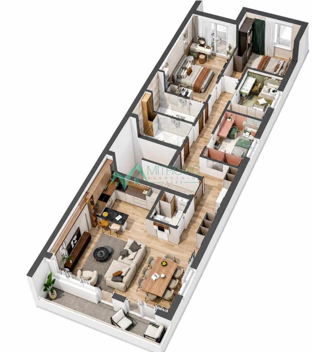 Petosoban stan na prodaju, 107m2, 231.120€
